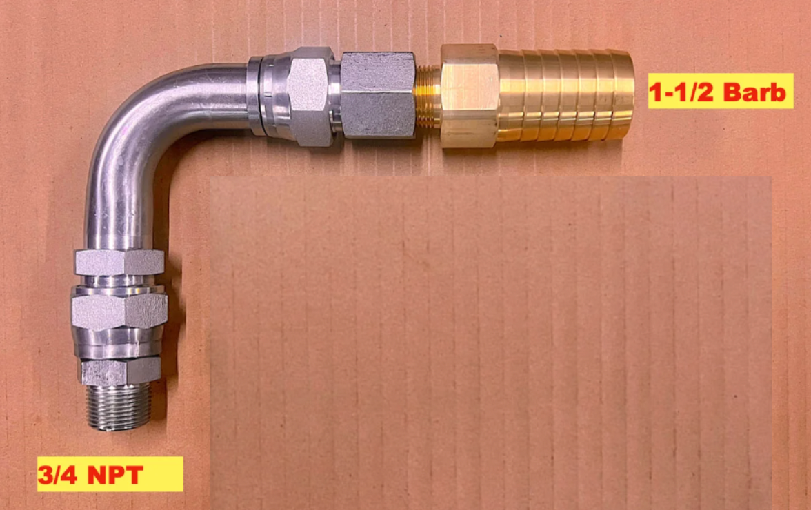 Sweeping 90 PW Fitting Assembly (Inlet / Supply) | Keystone ProWash ...