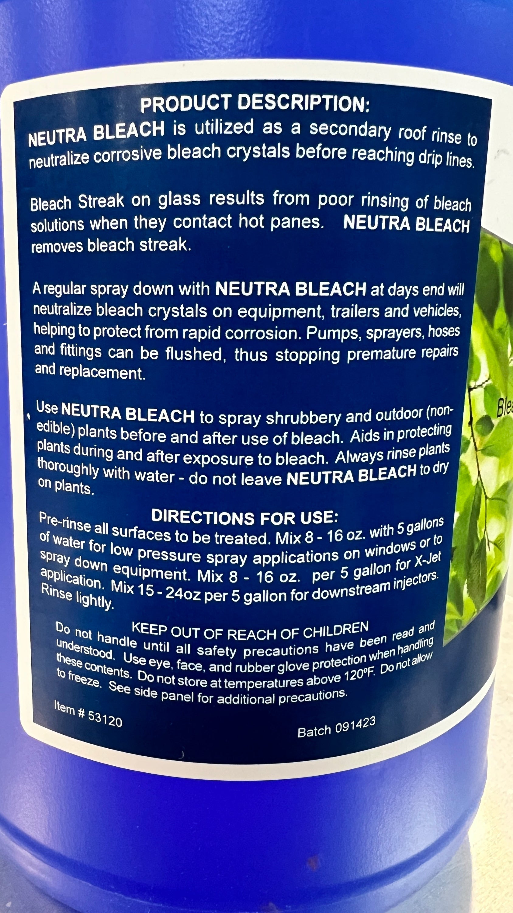 Neutra Bleach Sodium Hypochlorite Neutralizer (1 Gal) | Keystone ...